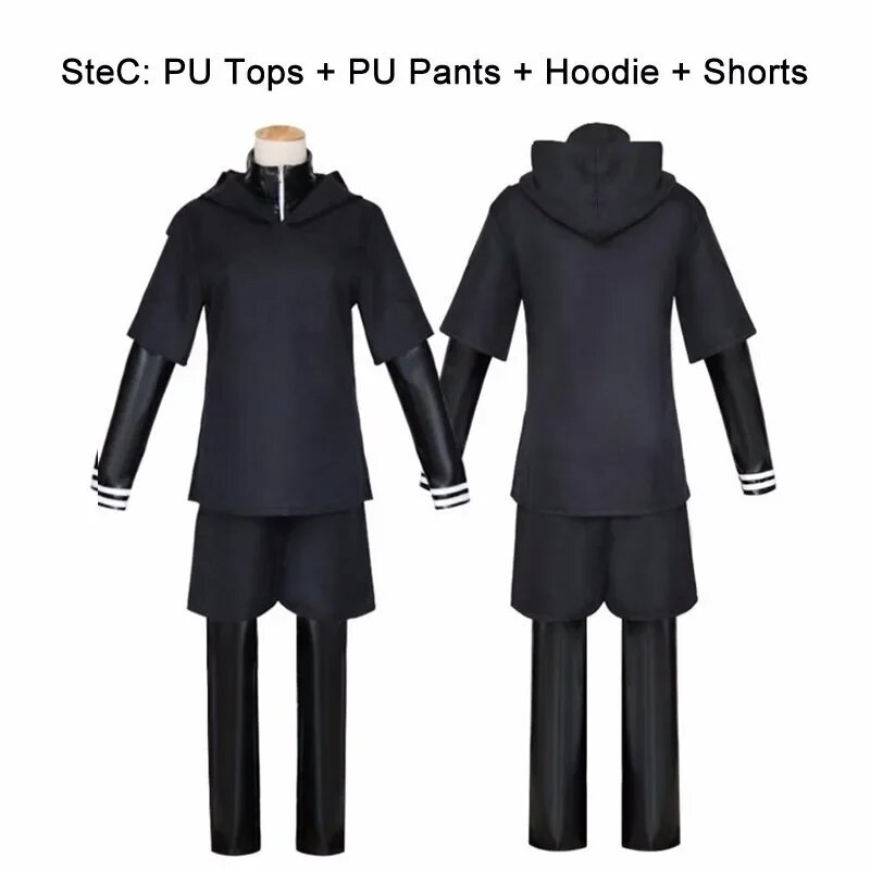 WAWACOS Косплей костюм Токийский Гуль Кен Канеки черный полиэстер XXL, SetC