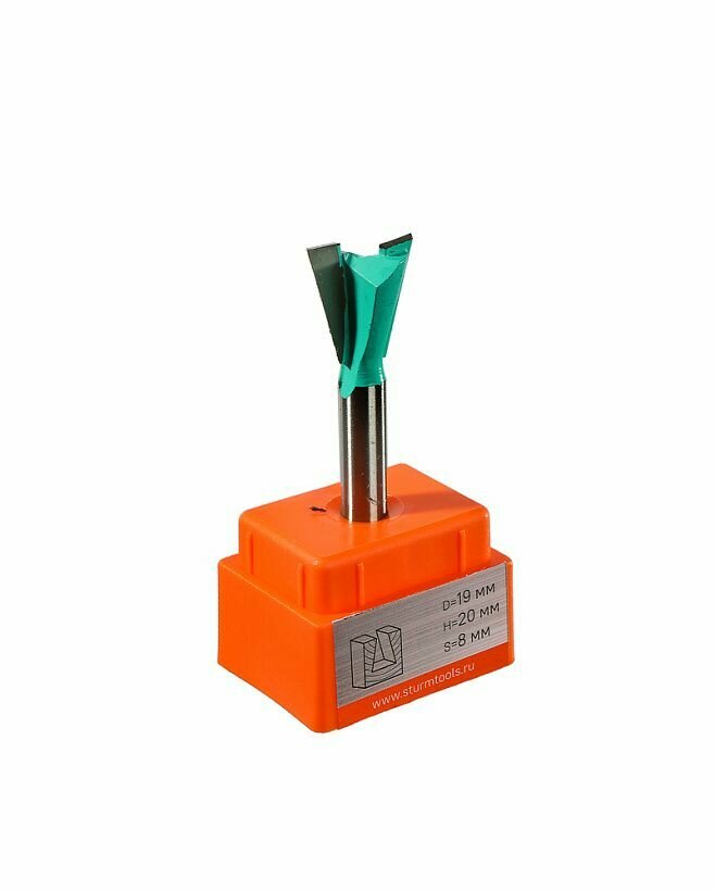 Фреза пазовая "ласточкин хвост" dxhxl 19x20x60 мм, хв.8 Sturm! RB05-082019