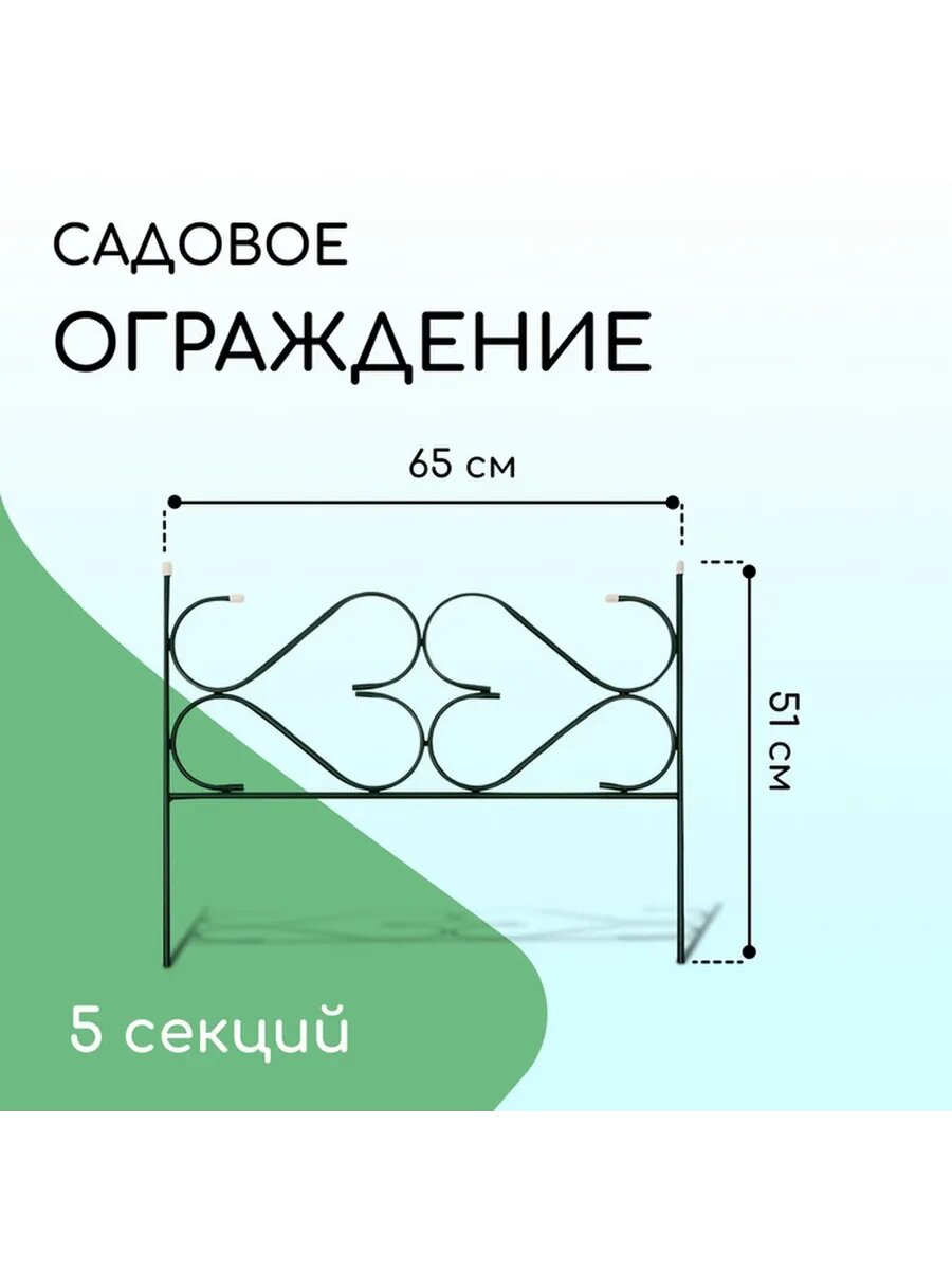 Декоративное металлическое ограждение для дачи