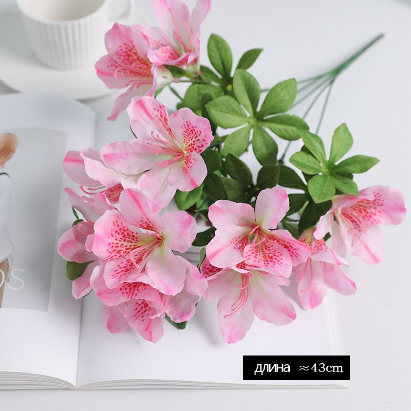 Искусственные цветы, азалия, 3 шт