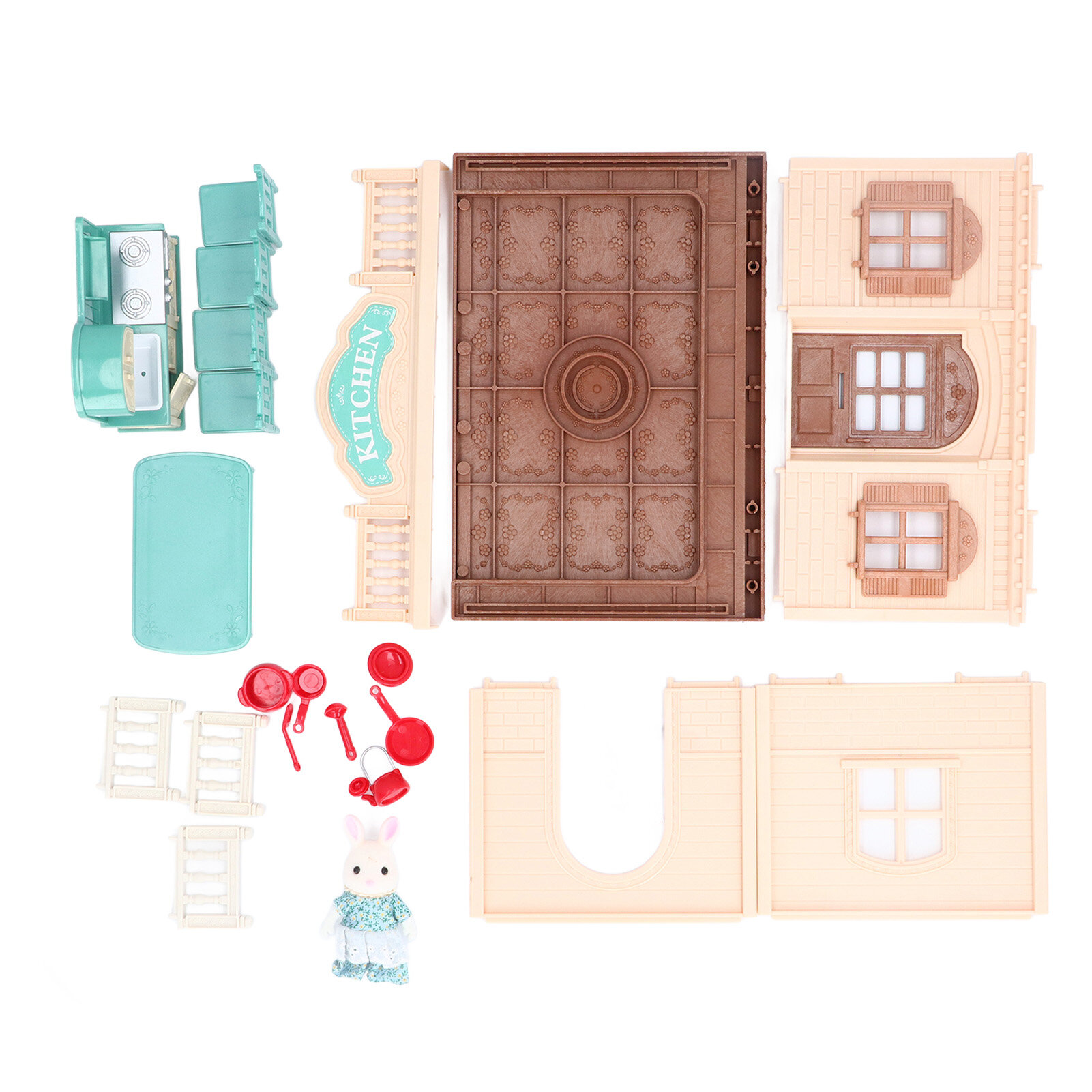 Игрушечная кухонная кухня для кукольного домика, имитация пластиковой, развивающая, с посудой и мебелью, миниатюрная кухня, отличный подарок.