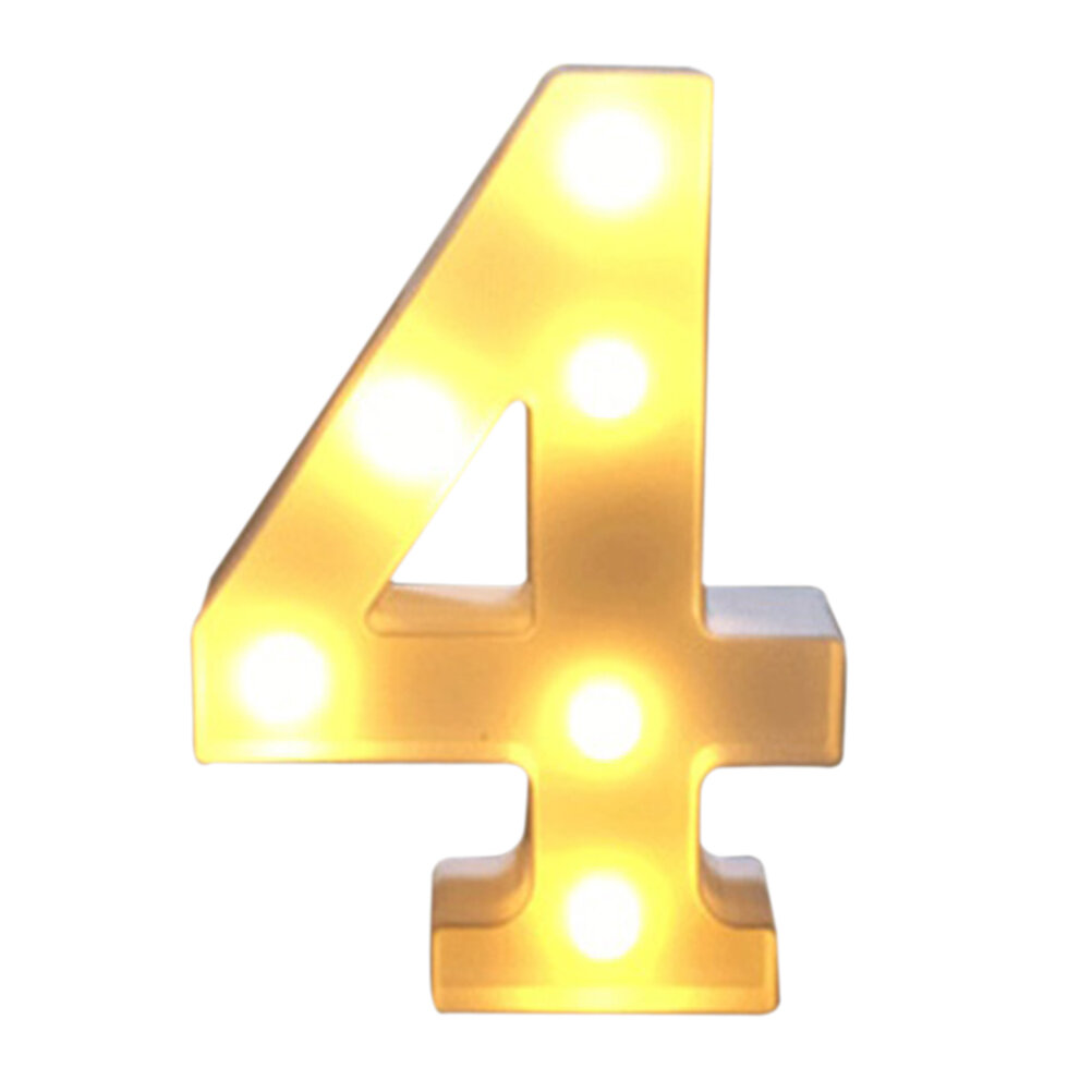 LED 26 Alphabet Letter Number Lights Ampersand Symbol Love Heart Light Up Sign Lamp For Wedding Home Party Holiday Bar Decoration