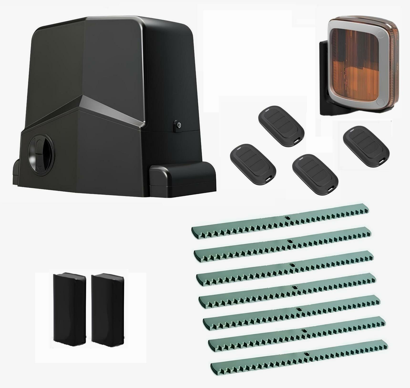 Автоматика для откатных ворот ARW-600MKIT FULL7-A-T4, комплект: привод, 4 пульта, лампа, фотоэлементы, 7 реек