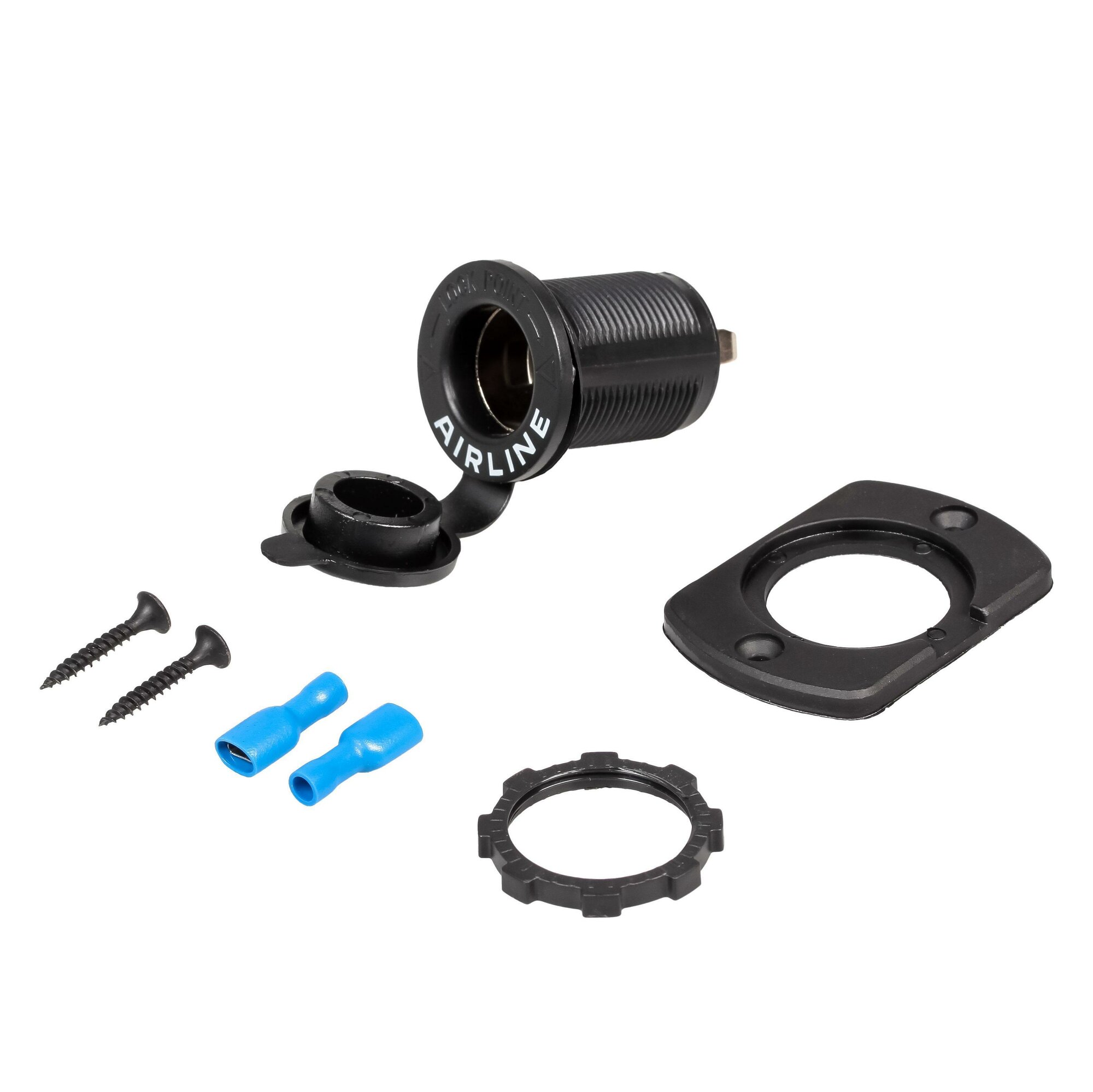 Airline гнездо прикуривателя встраиваемая влагозащ. 12/24в пластик (в пакете) aebj201