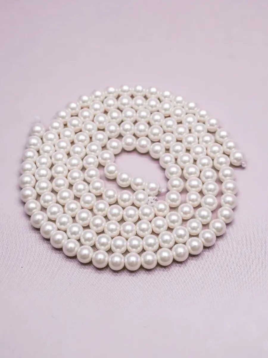 1573 Бусинки майорки топ для декора и украшений 6мм 1нить A+