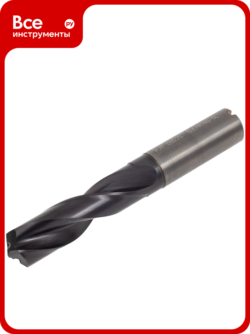 Сверло с каналами СОЖ тип RT100U (17.5 мм, DIN6537K, тв. сплав) Guhring 5510 17,500