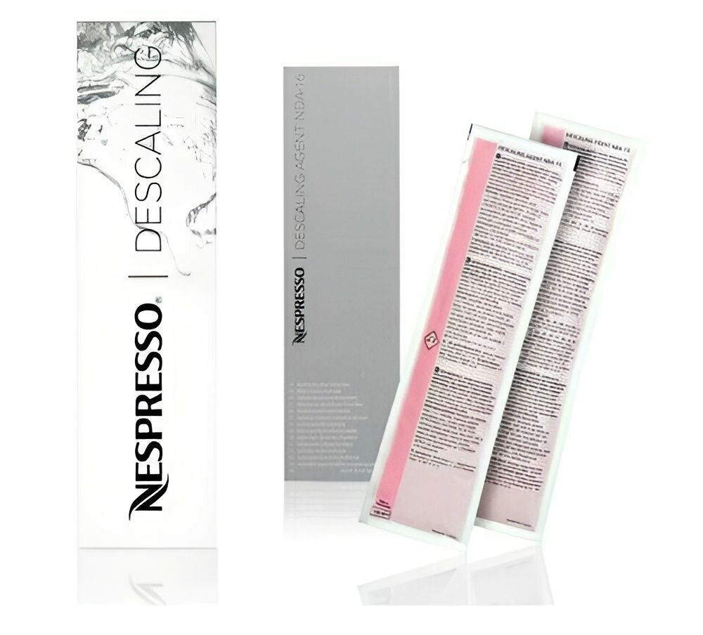 Средство для удаления накипи Nespresso "Descalin", для кофемашин, 2 шт. по 100 мл