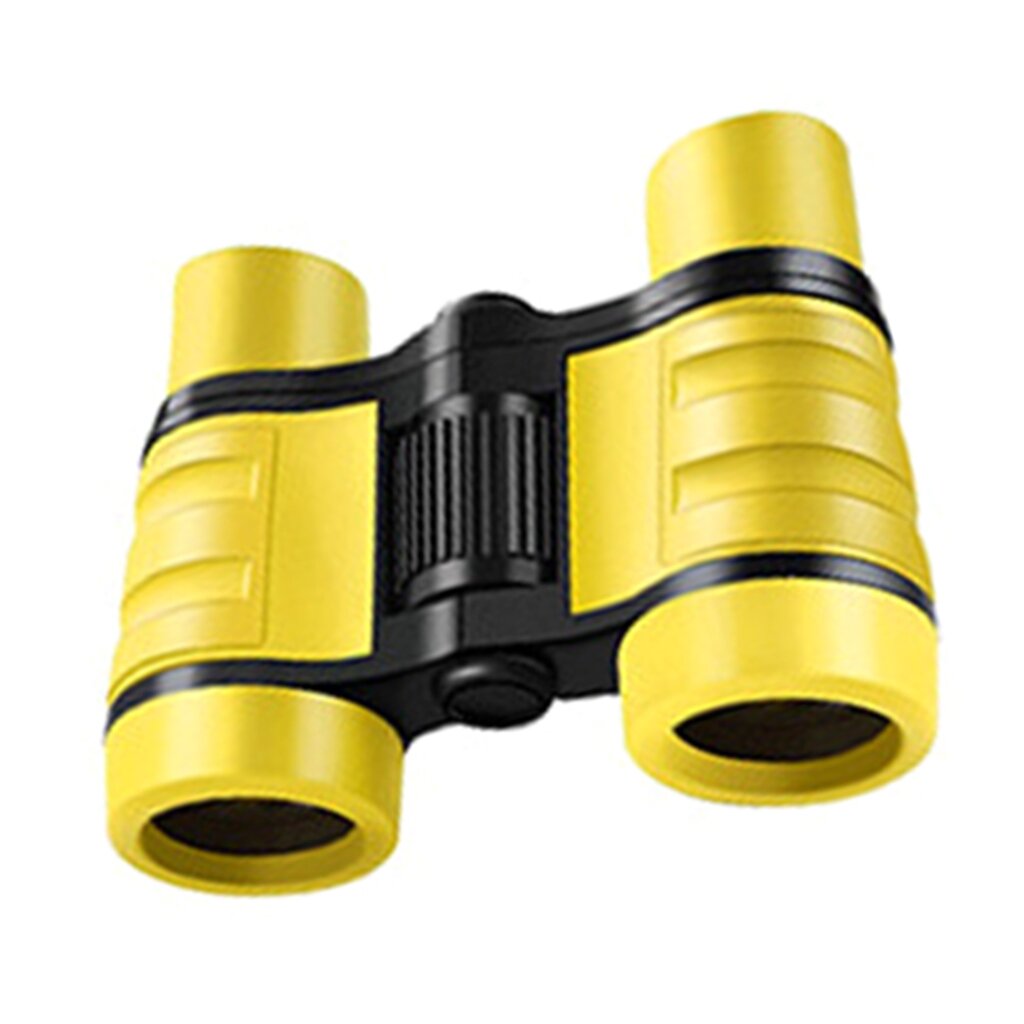 Игрушка, Детский бинокль с цветной резиновой ручкой, нескользящий игрушечный бинокль-желтый
