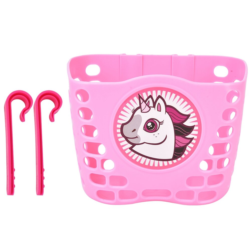 Outdoor Bicycle Scooter Cute Front Basket Bike Cycle Shopping Holder for Children Kids Pink
