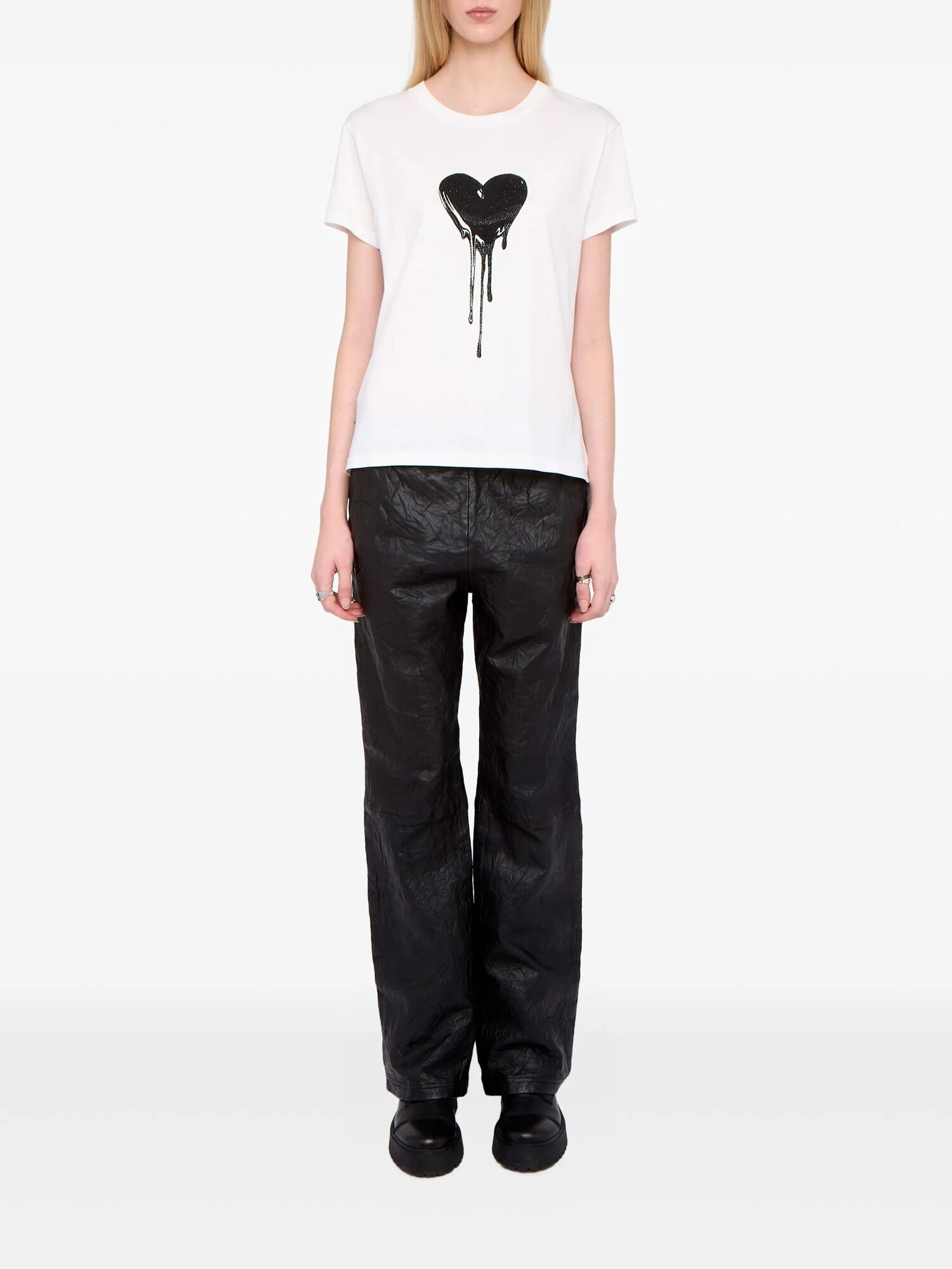 Футболка ZADIG & VOLTAIRE Walk, размер 34, бежевый/белый — фото 1