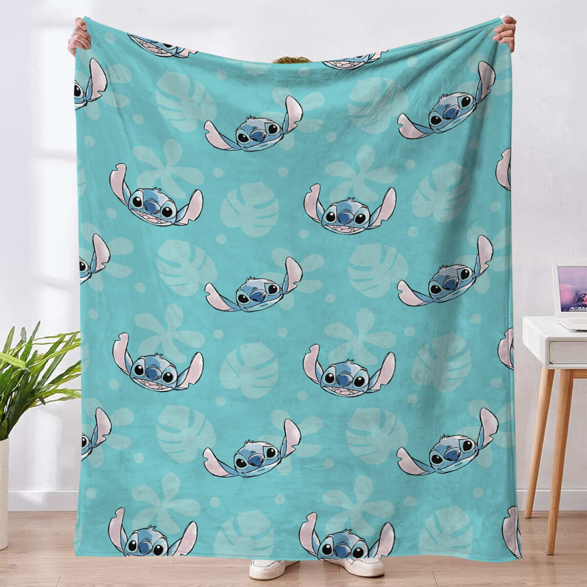 Плед флисовый детский с принтом мягкий и тёплый