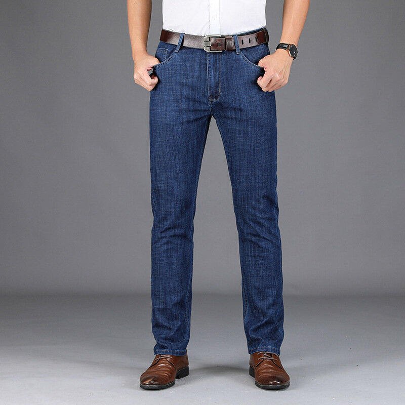 Мужские джинсы Чистый цвет / прямые B1, LI Mall талии_35