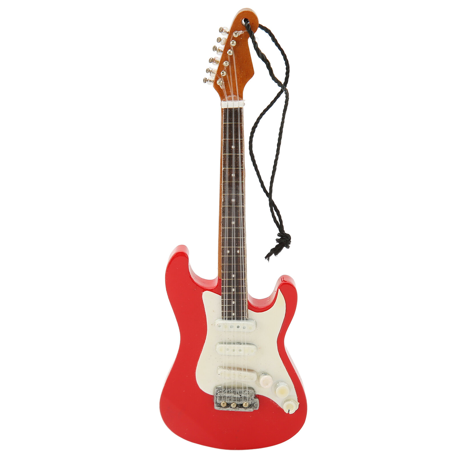 Миниатюрная модель гитары, имитация гитары, инновационная деревянная электрогитара с подвесным шнуром для подарков и декора 01