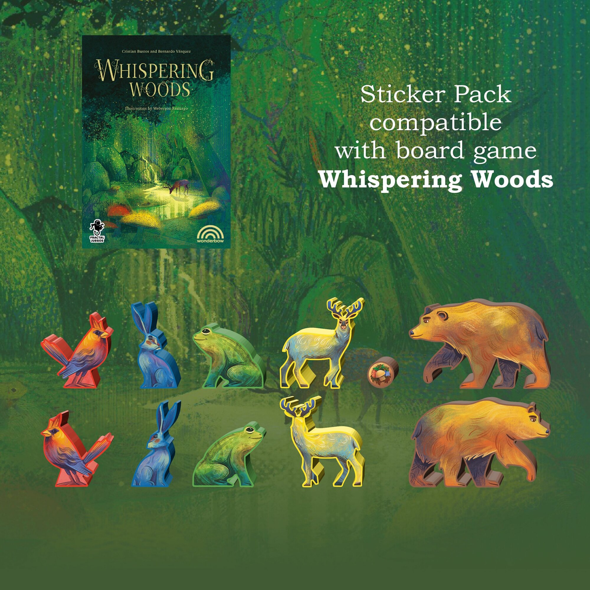Стикерпак для настольной игры Whispering Woods (Лесные тропы)