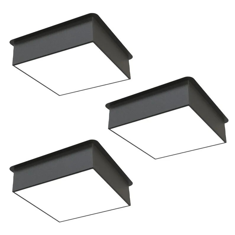 Светодиодный светильник Грильято Домино 150х150 12Вт 3000К черный