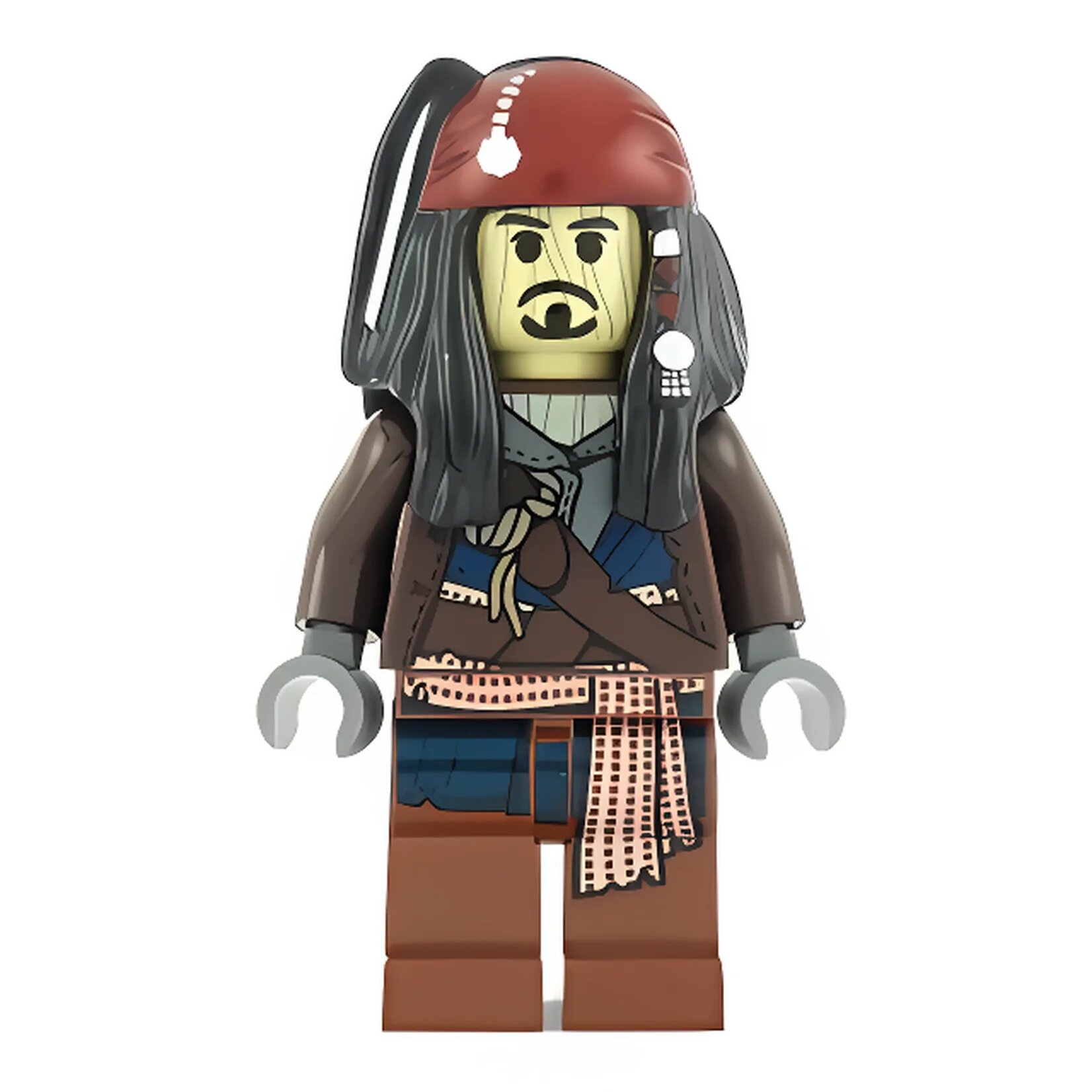 Минифигурка Lego Pirates of the Caribbean Captain Jack Sparrow - Voodoo Face poc029 N