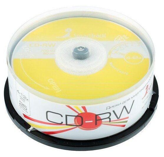 Диск CD-RW SmartTrack, 4-12x, 700 Мб, бокс 25 шт.
