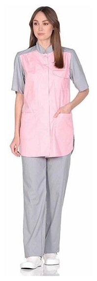 Костюм женский р.56-58, рост 170-176, серый с розовым ЯЛ-02-86 113-90002278