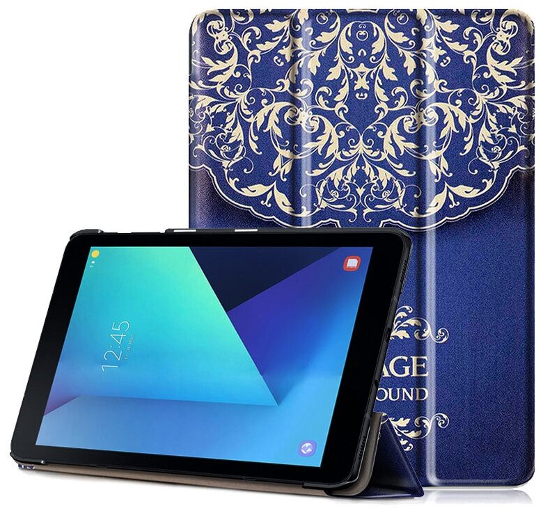 Чехол-обложка MyPads для Samsung Galaxy Tab A 10.1 2016 SM-T580 / T585C / T585N тонкий умный кожаный на пластиковой основе с трансформацией в по.