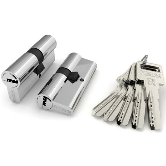Цилиндровый механизм Fuaro (R600) R6000 Key 70(30+10+30) CP хром 5Key