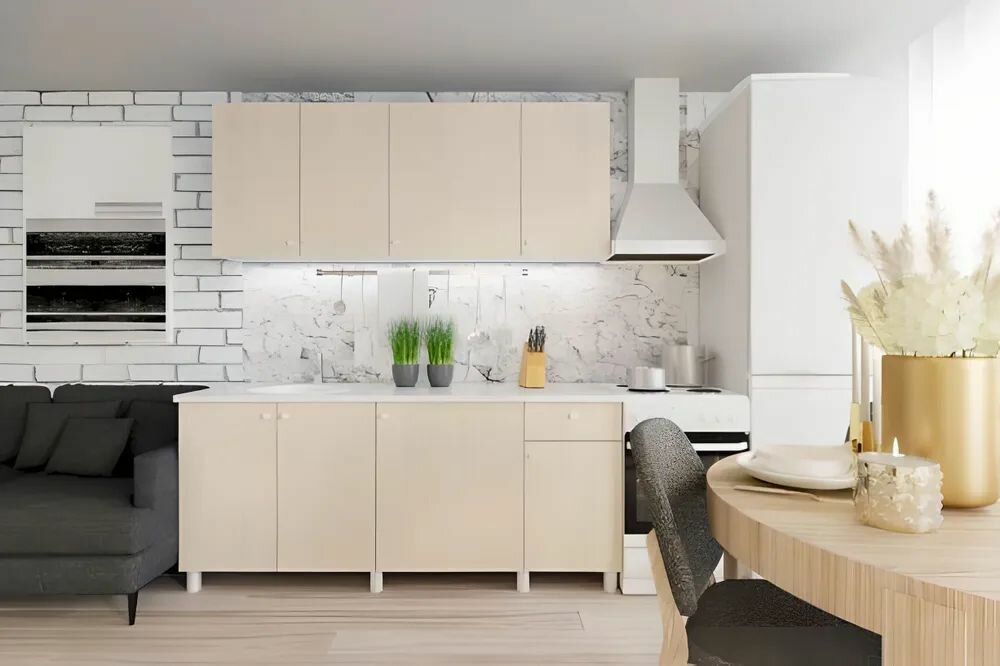 Кухня Поинт 2м. Дуб феррара