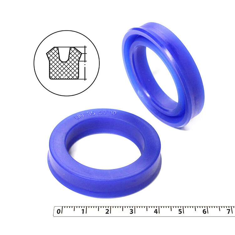 Манжета гидравлическая 35х50х10 (манжета цилиндра 50*35*10) тип UN PU (полиуретан)