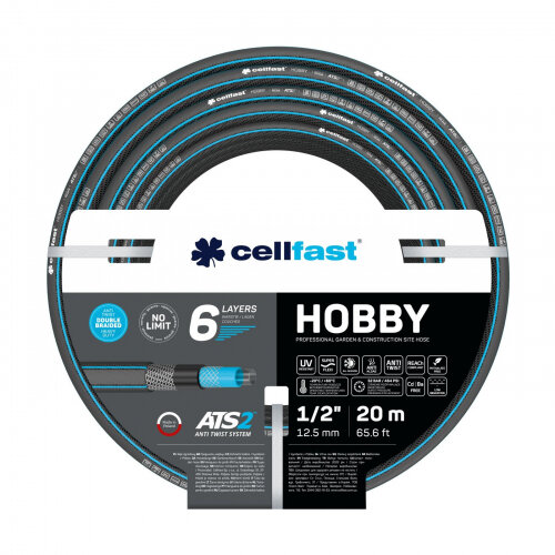 Шланг Cellfast садовый HOBBY ATS2 6 слоев 1/2" 20 м 16-202