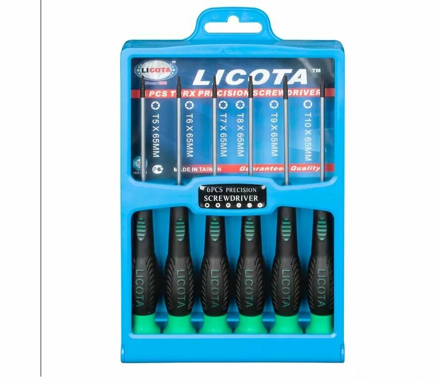 Набор отверток Torx для точной механики 6пр. Licota ASD-168K02