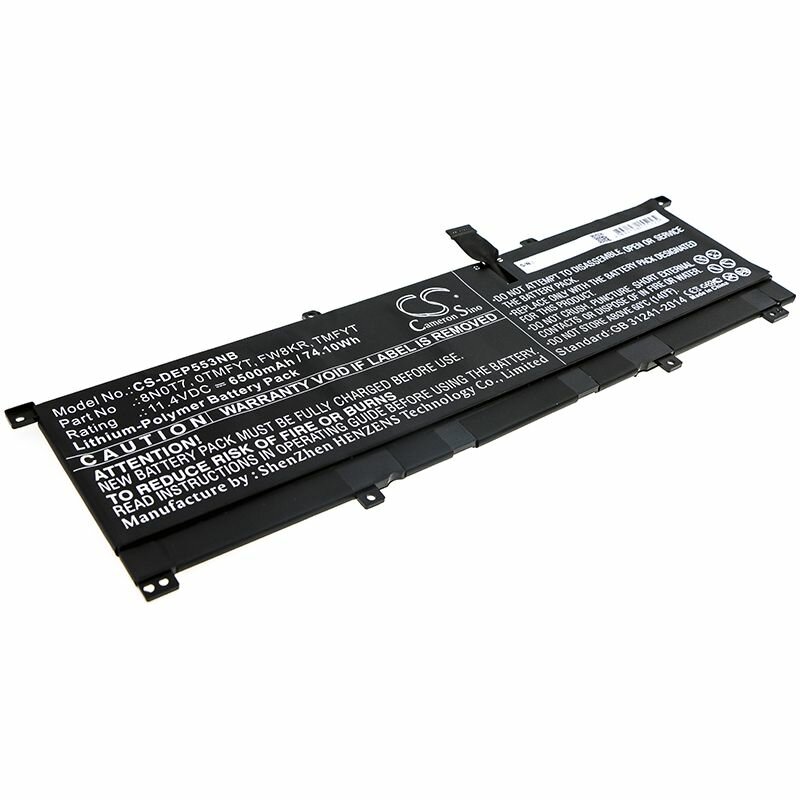 Аккумулятор CameronSino для Dell 0TMFYT 11.4V (6500mAh)