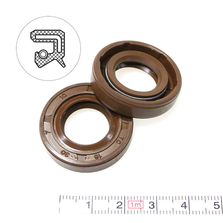 Манжета армированная (Сальник) 16х30х7 (тип 2 / TC) 75FKM