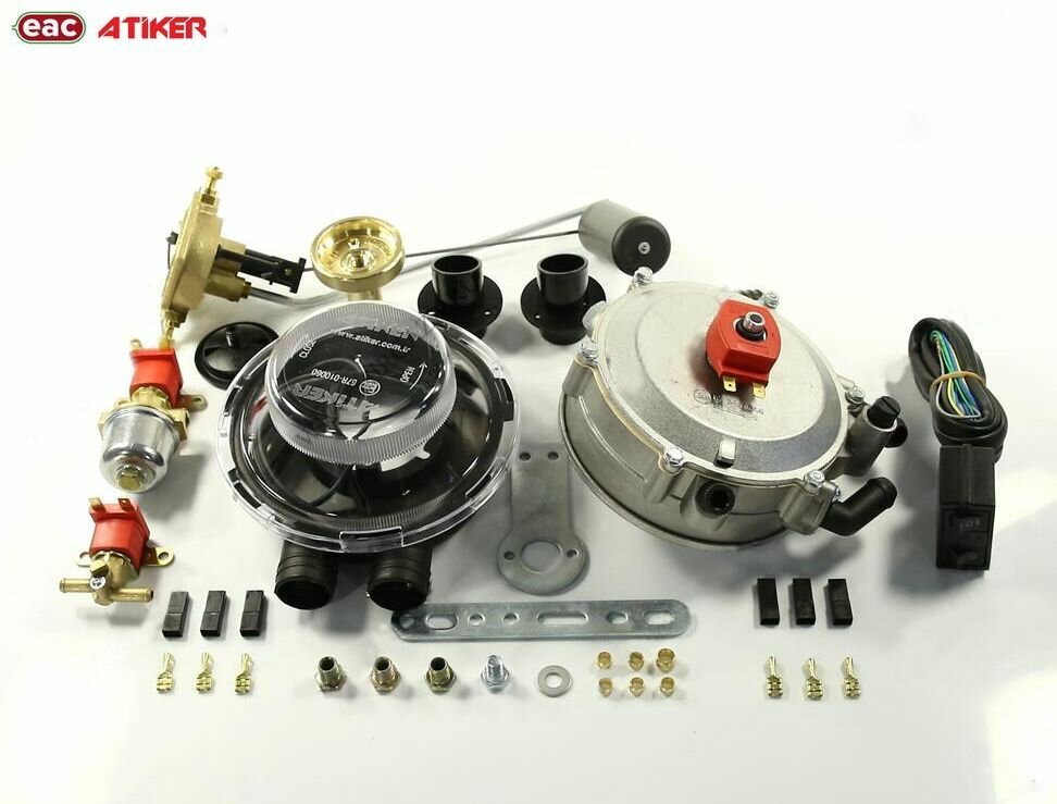 Комплект (миникит) ГБО ATIKER вакуумный до 120 л. с. 4 цилиндра