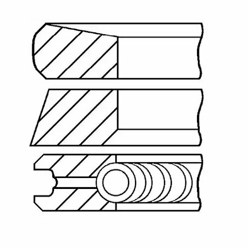 Комплект поршневых колец, GOETZE 08-422000-00 (1 шт.)