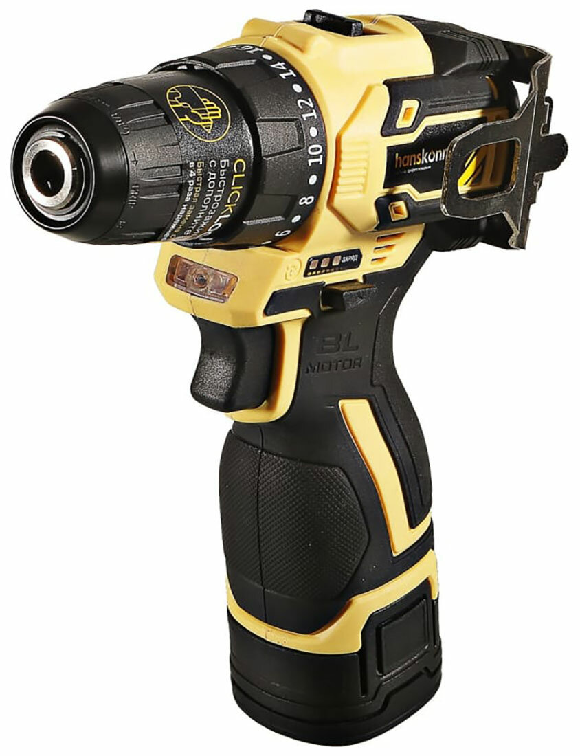 Дрель-шуруповерт аккумуляторная Hanskonner HCD1645BLC
