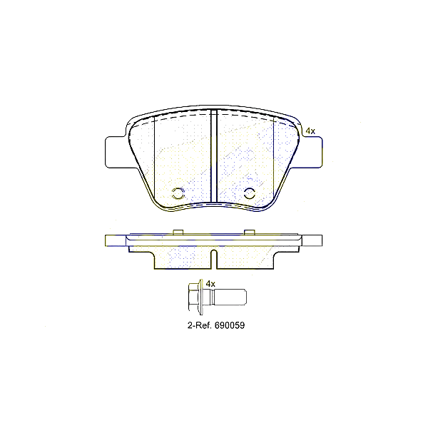 ICER 181967 (5K0698451 / 5K0698451A) 181967 колодки дисковые задние\ Audi (Ауди) a3, VW golf, Skoda (Шкода) yeti / superb,