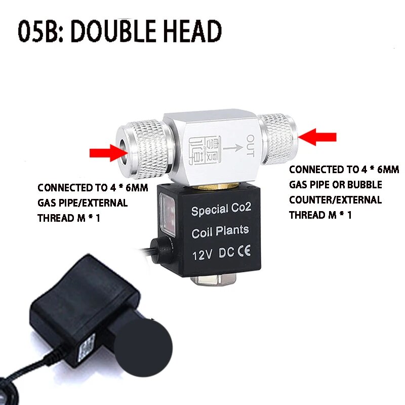 Электромагнитный клапан Co2 для аквариума, 05B-100-240V, UK plug