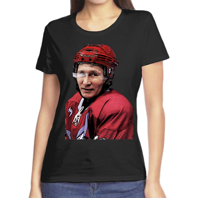 Футболка с Путиным хоккеистом