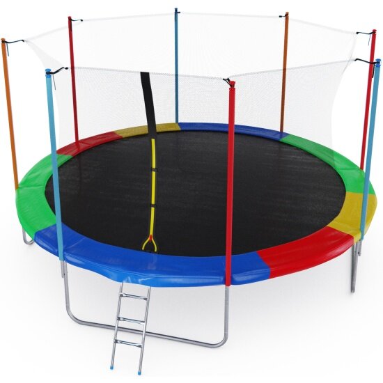 Батут Dfc 14FT MutiColor с внутренней защитной сеткой ( 2 короба )
