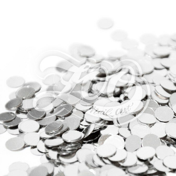 Камифубуки-конфетти Zoo Nail Art №1170 (серебро 3 мм)