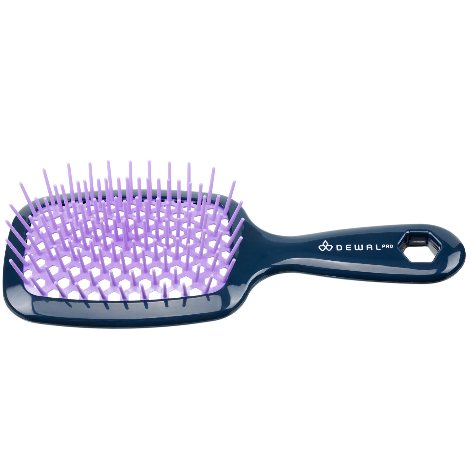 Щётка DEWAL Cosmetics FIESTA, для кудрявых волос, лавандовая, 11 рядов