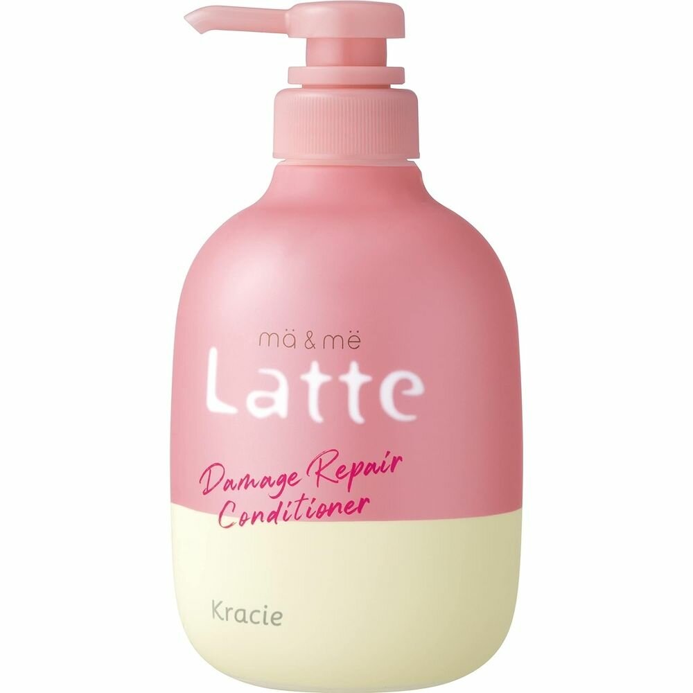 Kracie Кондиционер m&mё Latte Damage Repair Conditioner Бессульфатный восстанавливающий для волос мамы и дочери с молочным протеином, 490 г