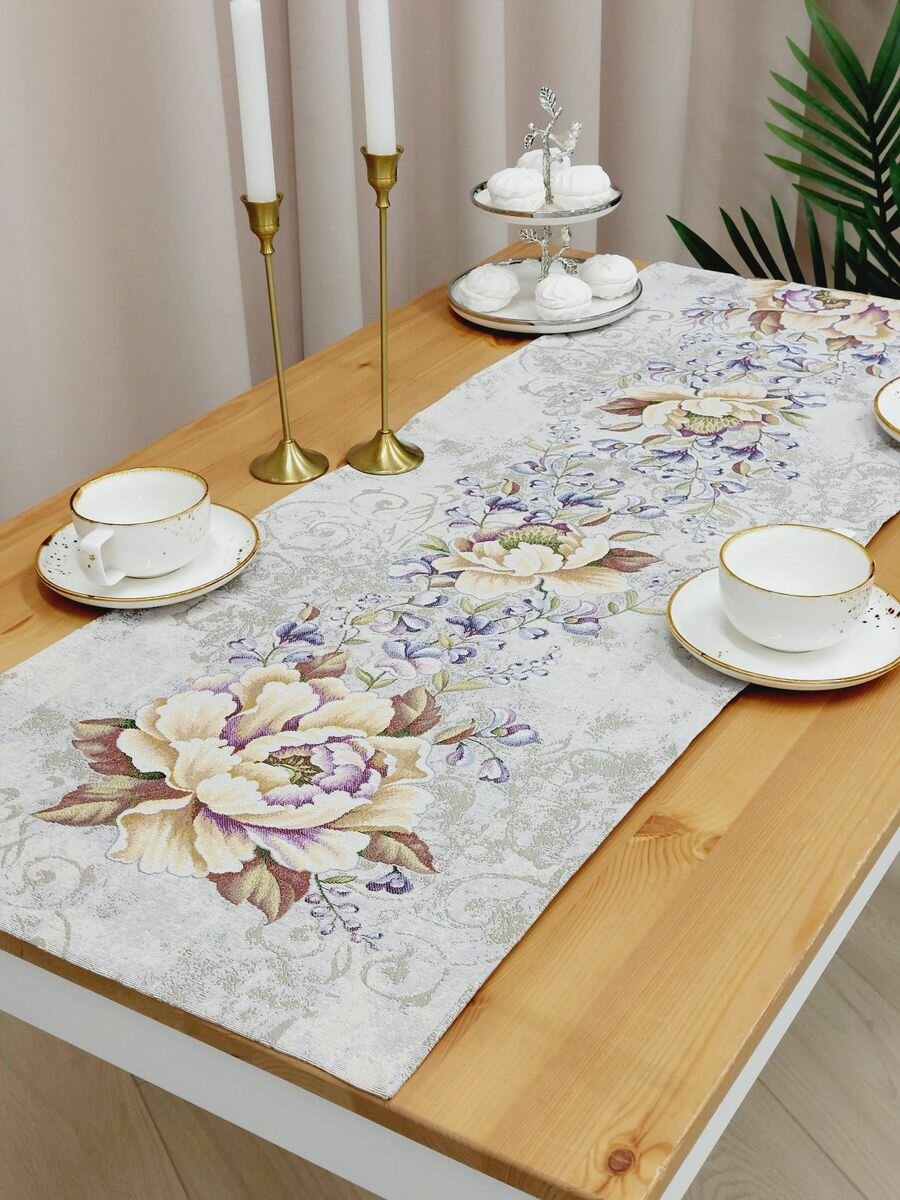 Дорожка для стола Le Gobelin Желтый пион 45х140 см