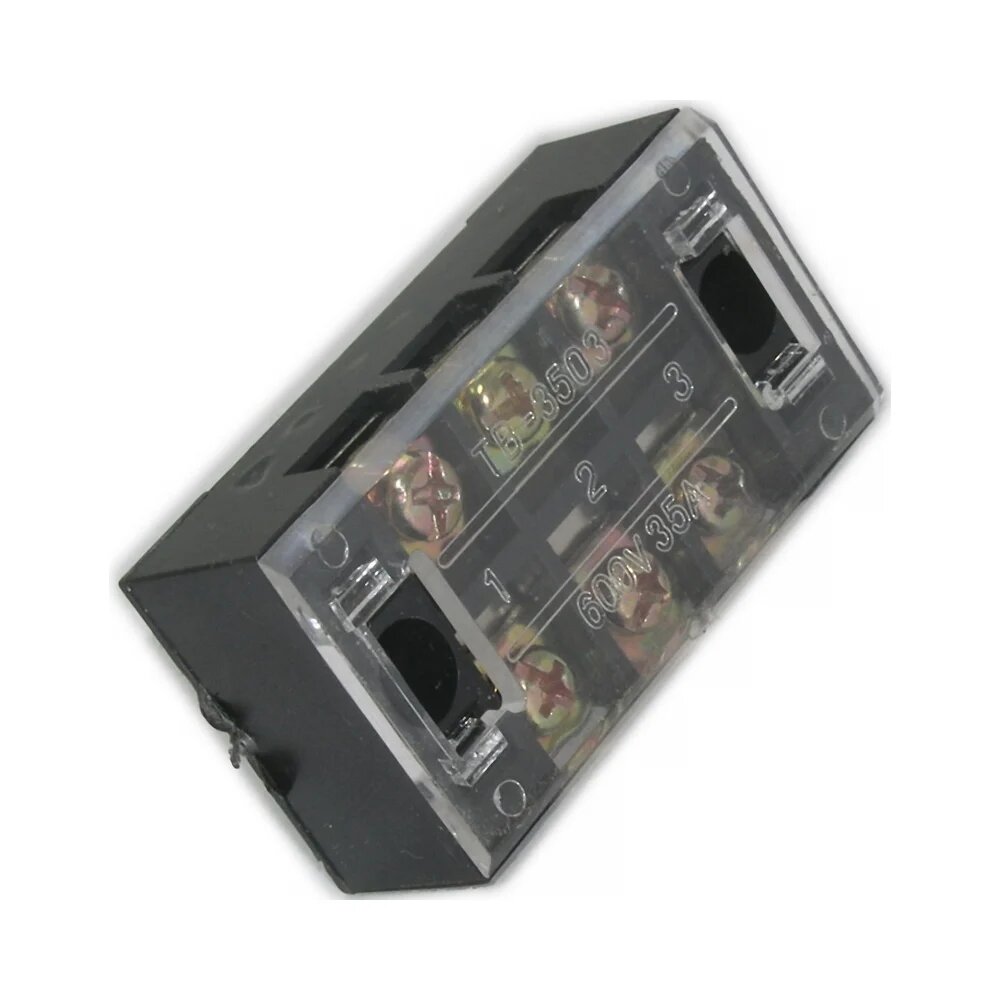 Клеммная винтовая колодка Pro Legend с крышкой, 6 контактов, М4, 35 А, 600 В, 8 AWG, 10 мм2 PL3840