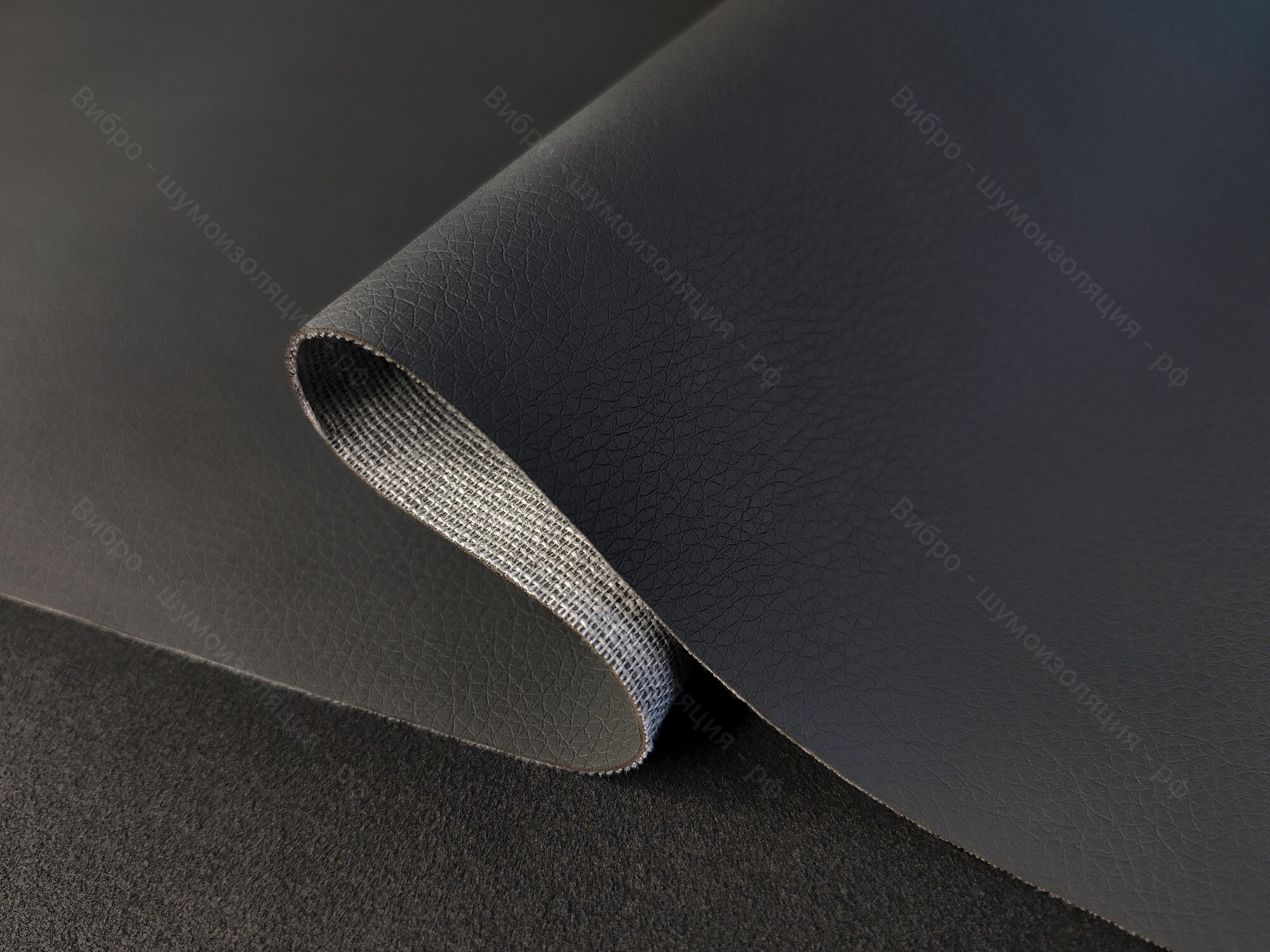 Экокожа Орегон Темно-серый без клея 550гр кв. м, 1м*1,4 м