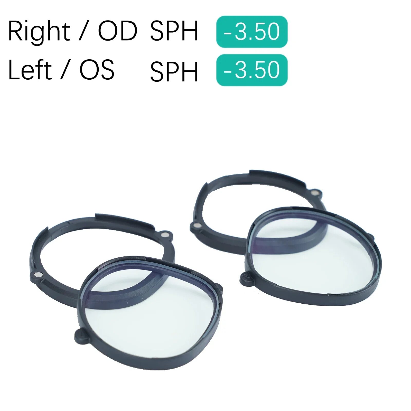 Линзы для Oculus Quest 2 Quest 3S UZCMVR для близорукости R-3.50 L-3.50