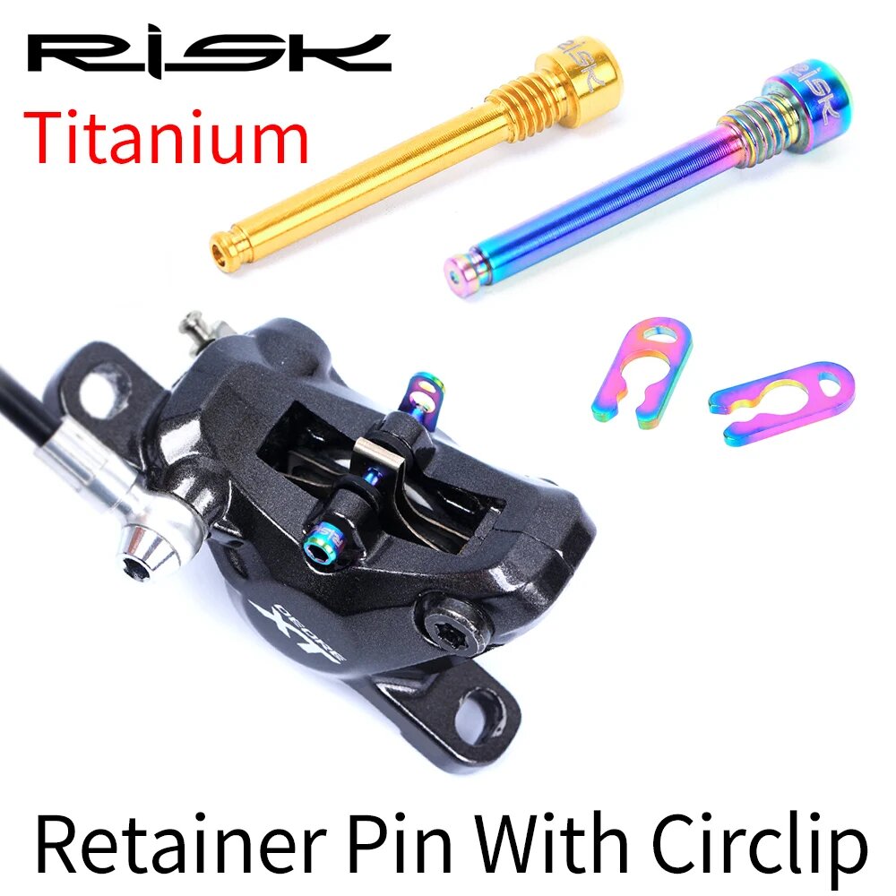 RISK титановые фиксаторы для велосипеда 2 шт. Black With Circlip