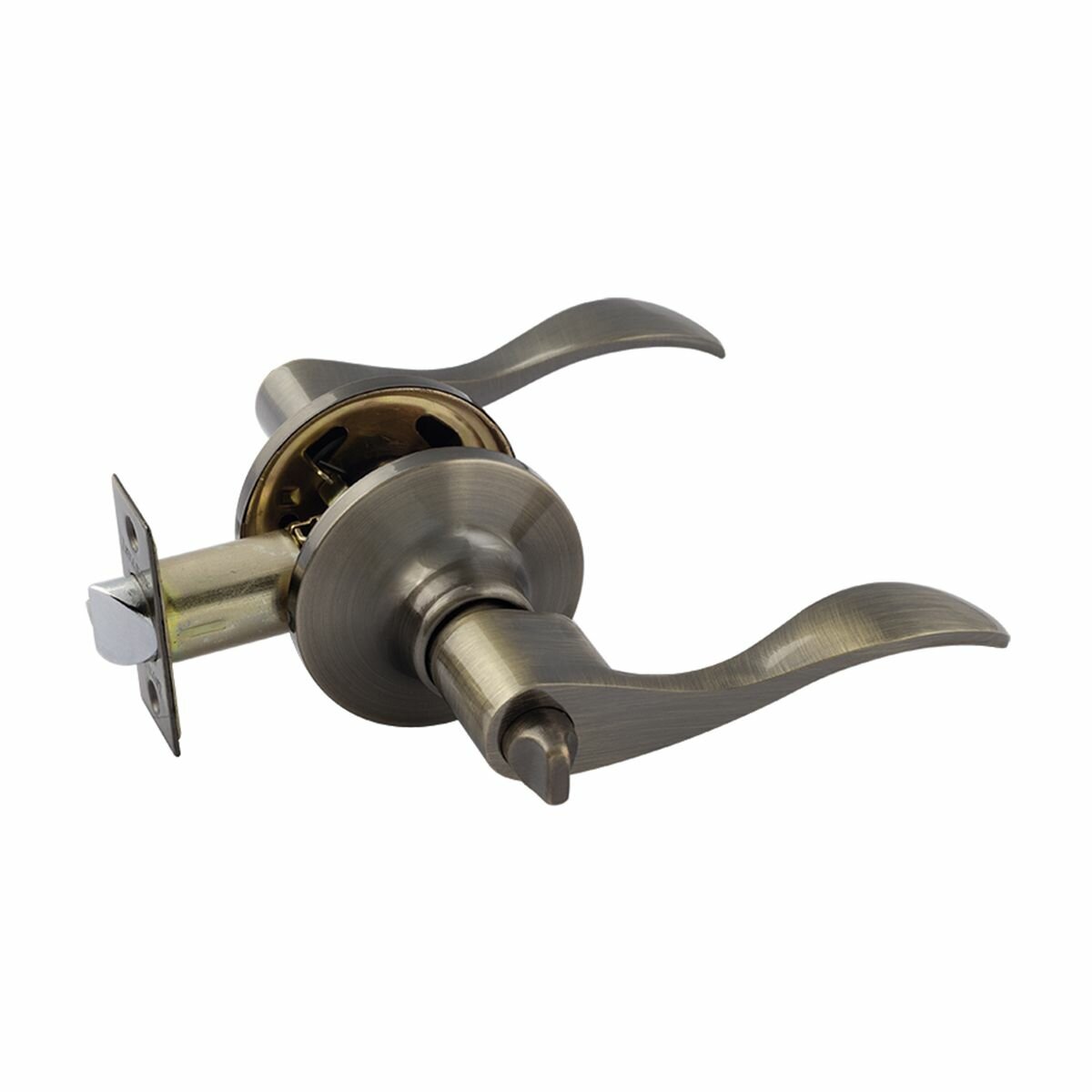 Ручка-защелка Нора-М Isparus ЗВ1-03, фиксатор, старая бронза