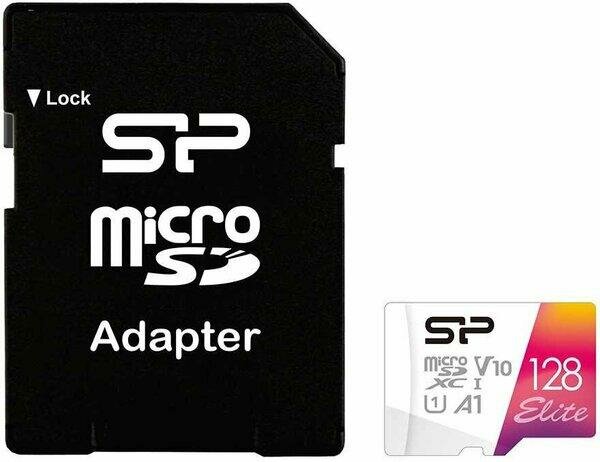 Карта памяти microSDXC Silicon Power 128Gb class 10 Elite UHS-I V10 A1 100MB/s SP128GBSTXBV1V20SP, 1шт.