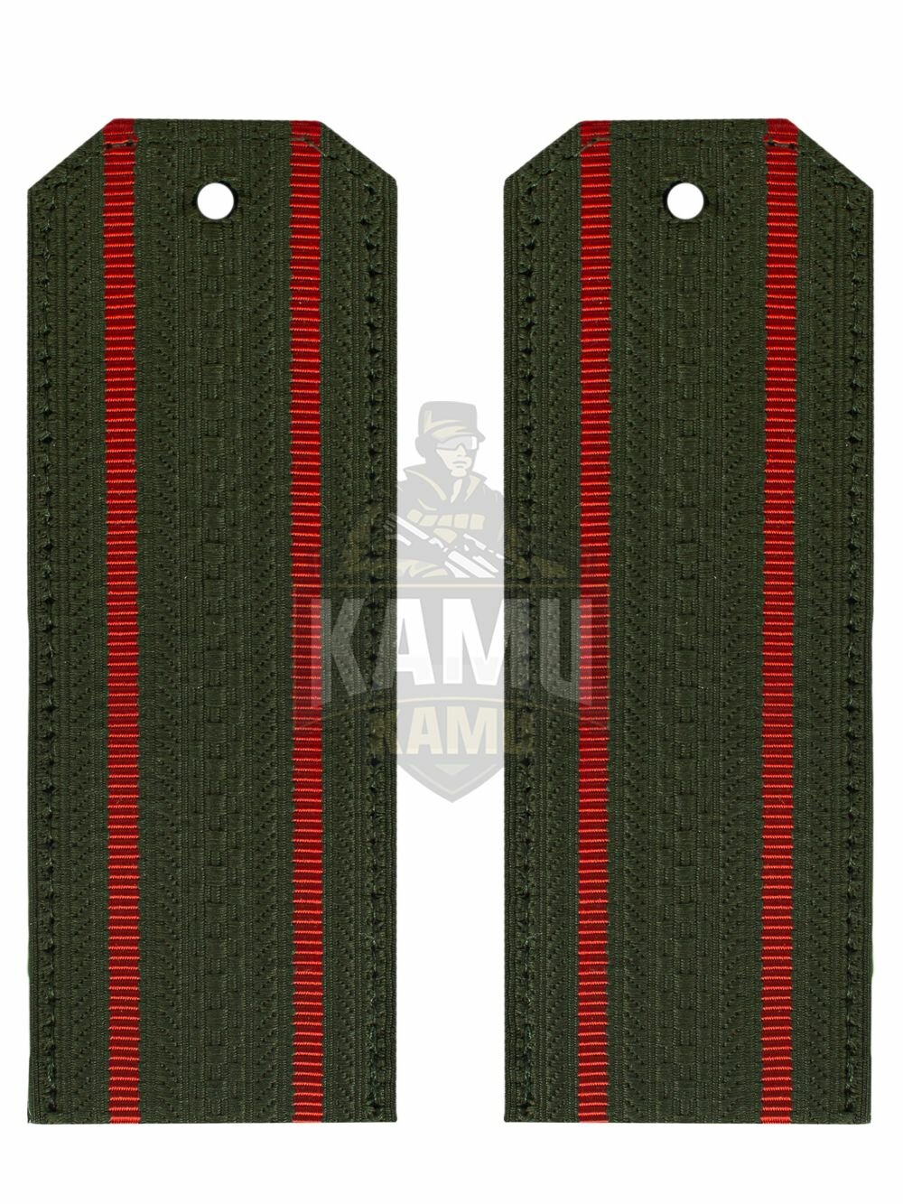 Погоны Общевойсковые повседневные на куртку 2 просвета галун 14х5см пластик