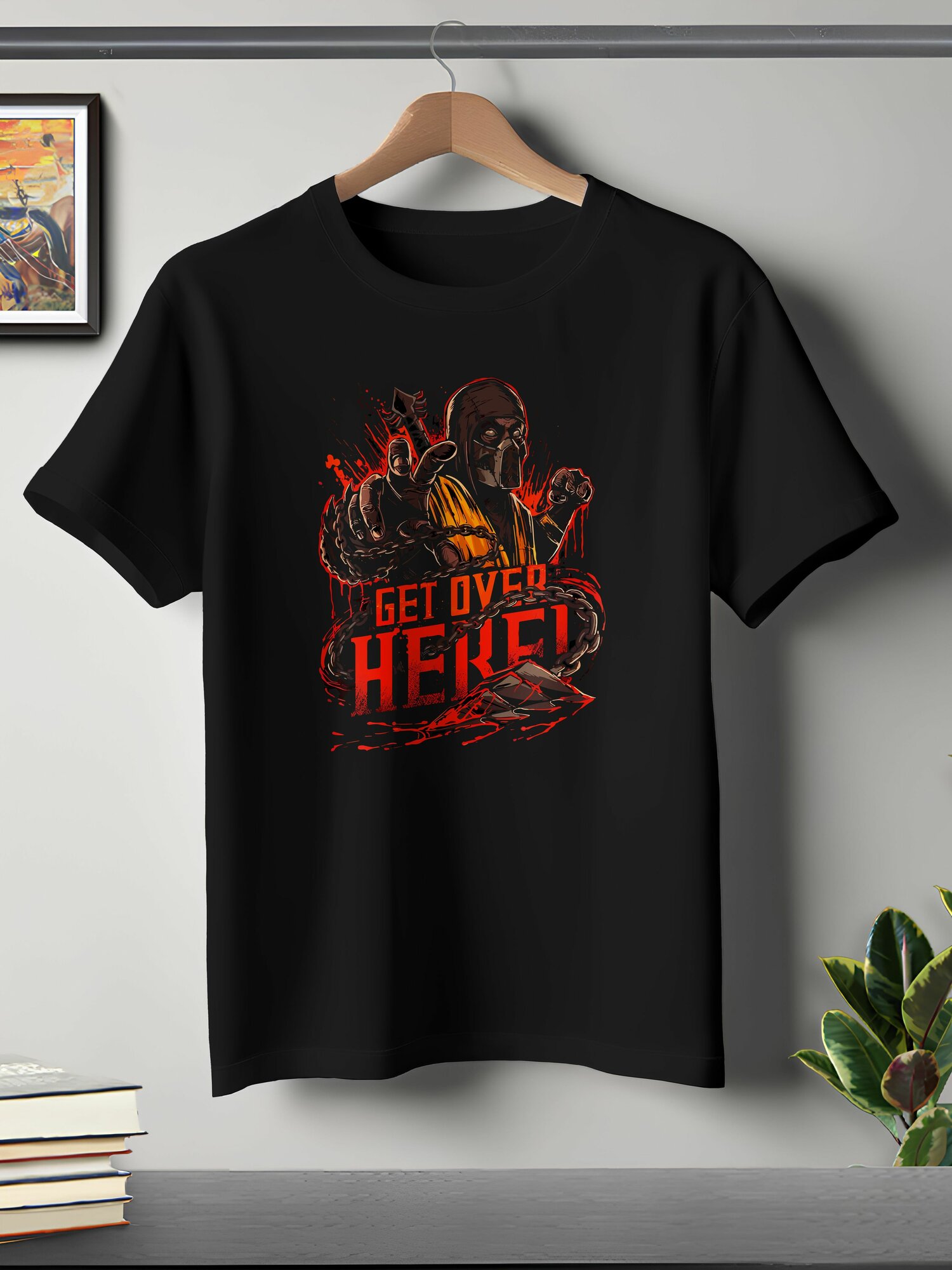 Футболка  Детская ONEQ 158 (13-14) размер с принтом Скорпион, черная