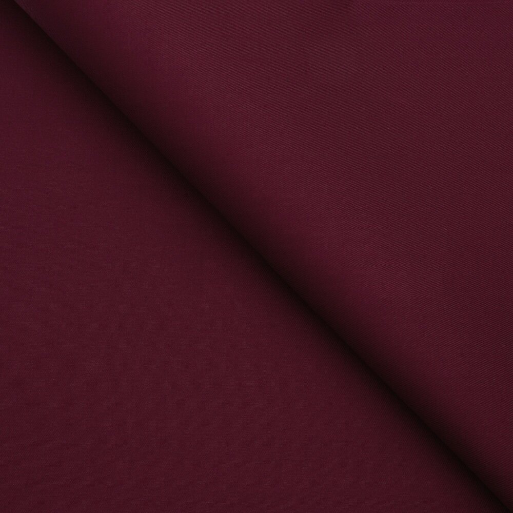 Смесовая ткань Твил, плотность 210 гр/м2. Цвет бордо. Готовый отрез 3*1,48м.